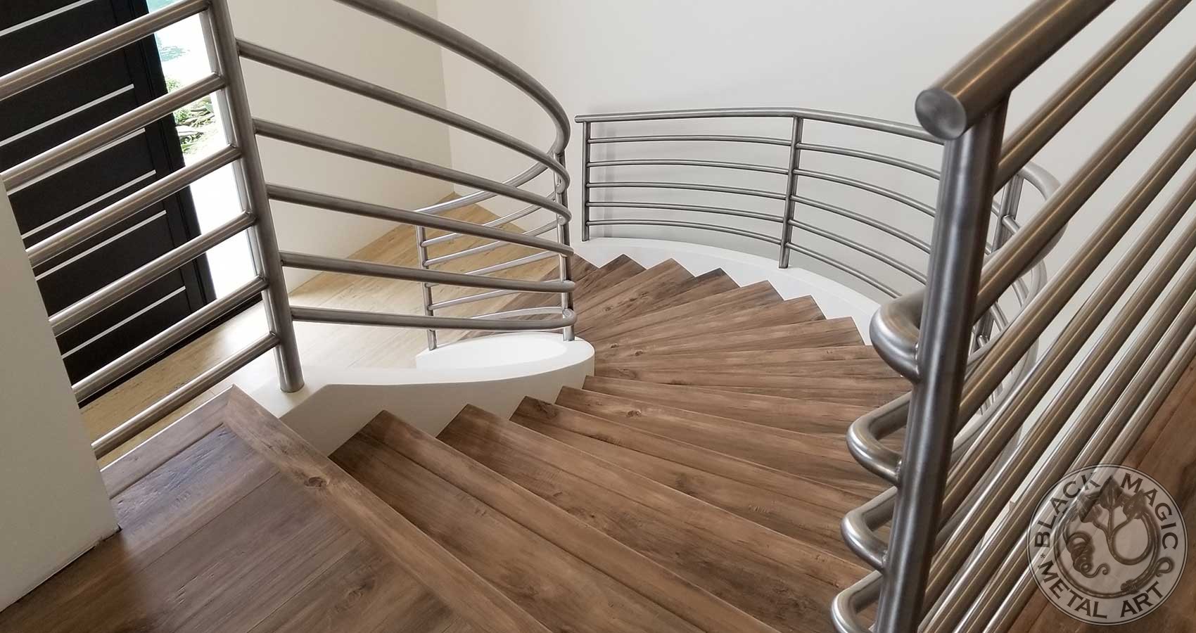 Harbor Stainless Steel Handrails - Black Magic Metal Art